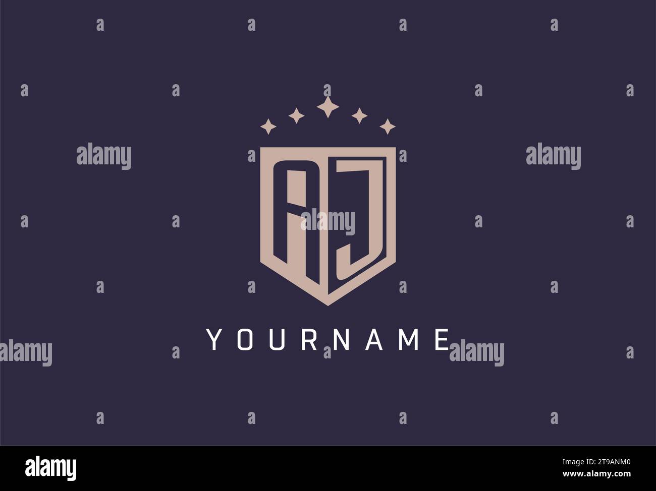 AJ initial shield logo icon geometric style design inspiration Stock ...