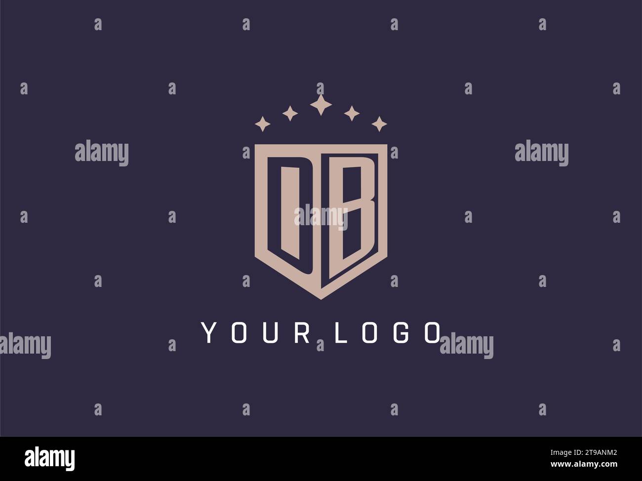 DB initial shield logo icon geometric style design inspiration Stock ...