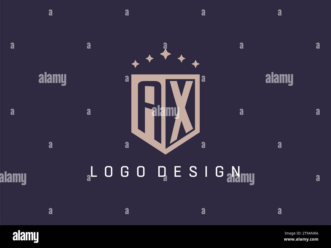 AX initial shield logo icon geometric style design inspiration Stock ...