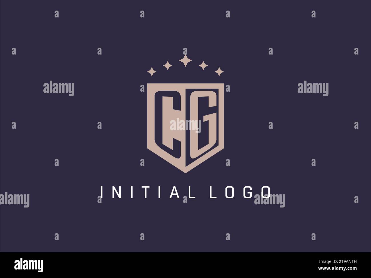CG initial shield logo icon geometric style design inspiration Stock ...