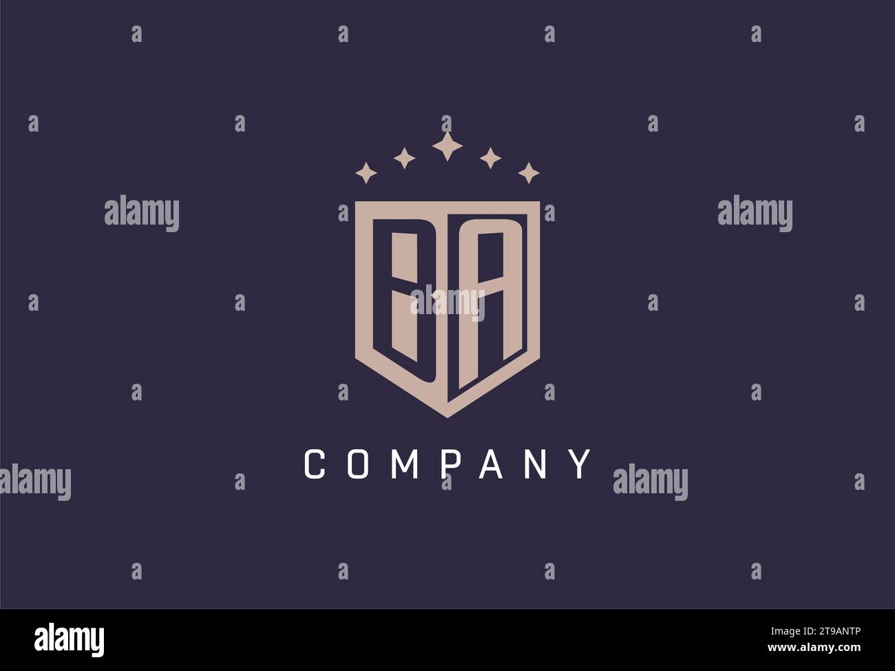 BA initial shield logo icon geometric style design inspiration Stock ...
