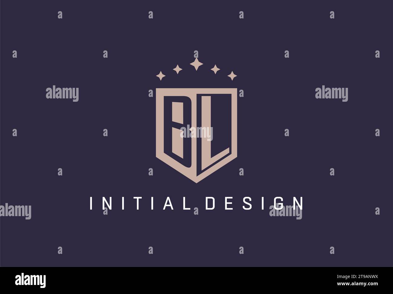 BL initial shield logo icon geometric style design inspiration Stock ...