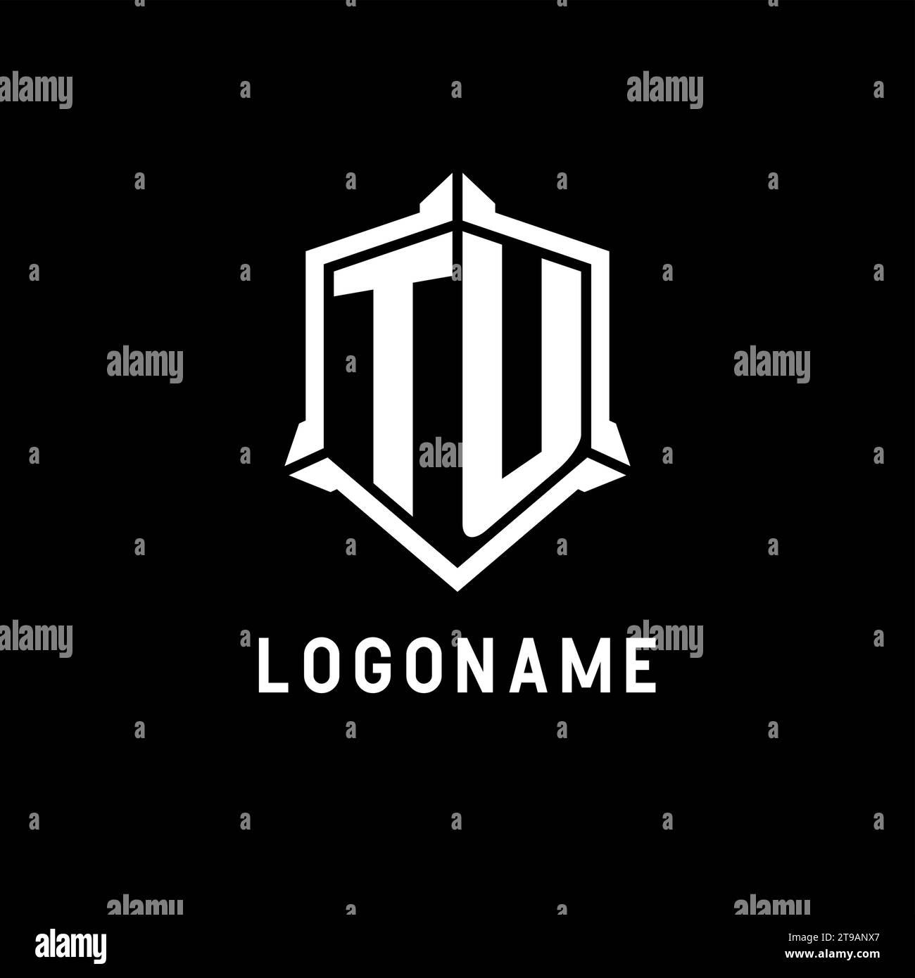 TU logo initial with shield shape design style vector graphic Stock Vector Image & Art - Alamy