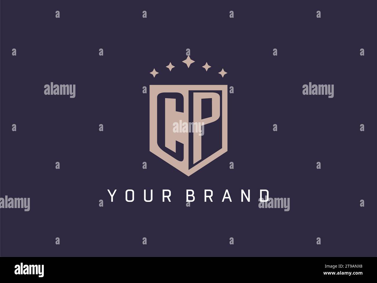 CP initial shield logo icon geometric style design inspiration Stock ...