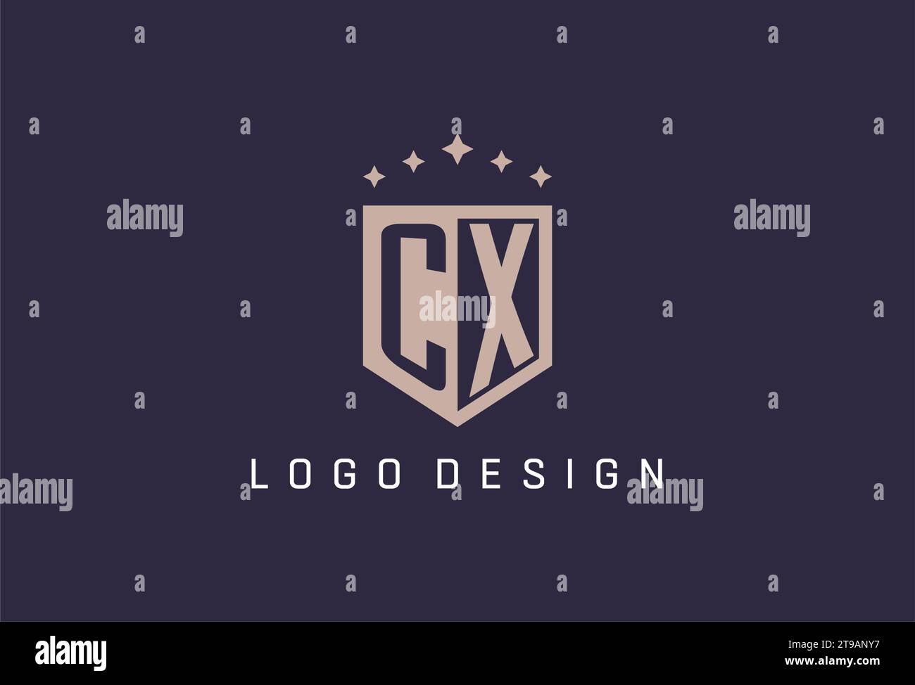 CX initial shield logo icon geometric style design inspiration Stock ...