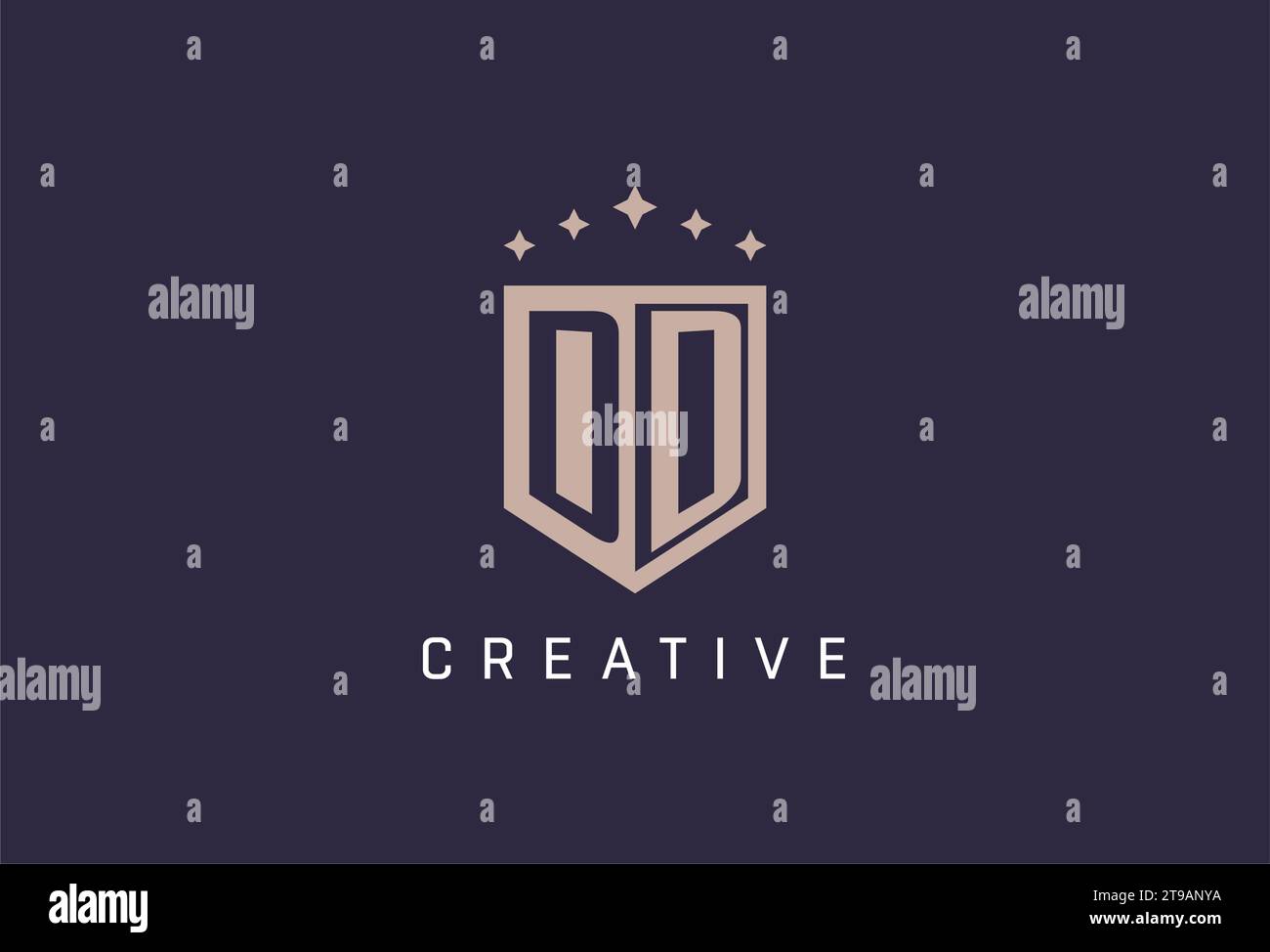 DD initial shield logo icon geometric style design inspiration Stock ...