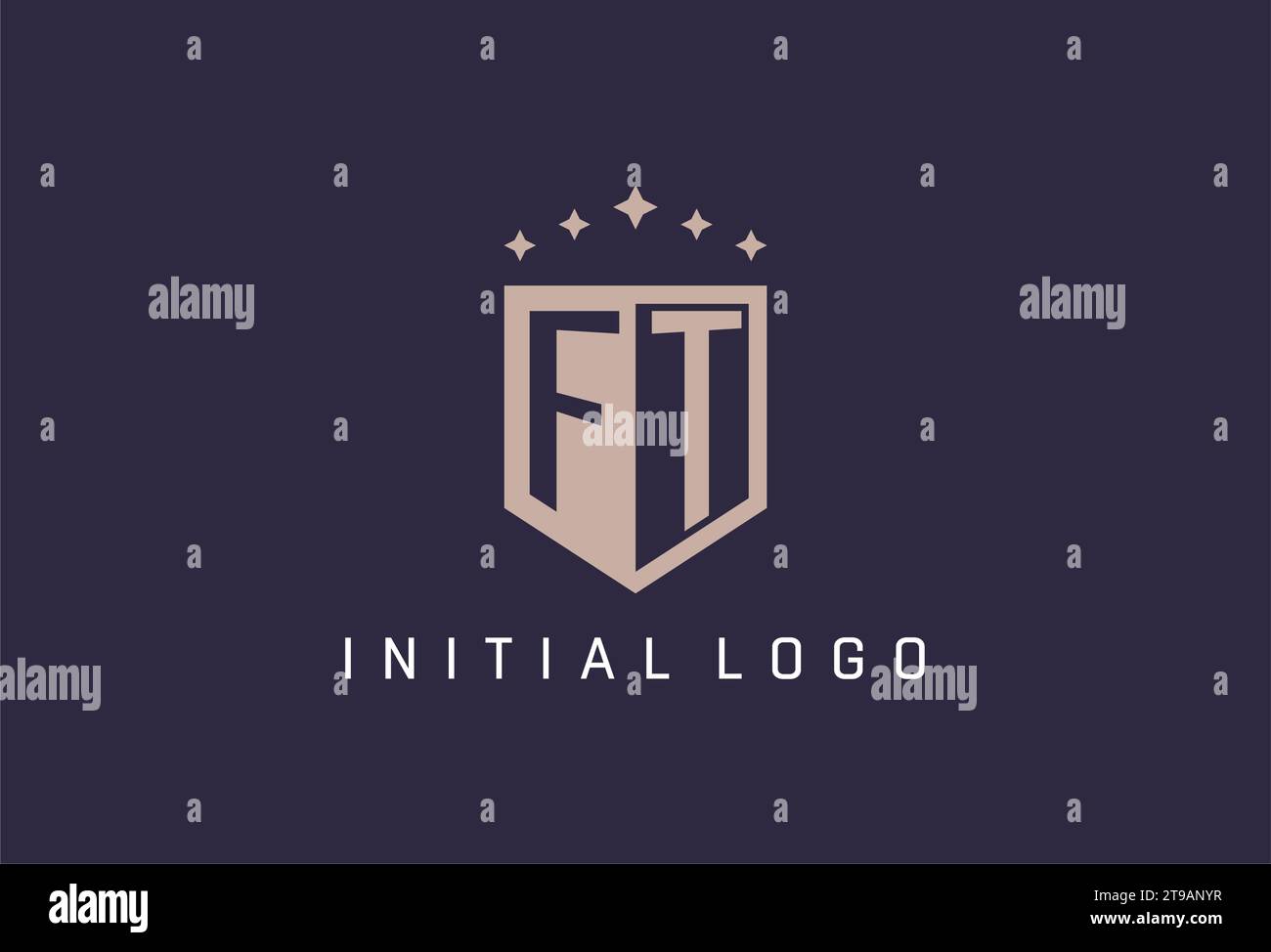 FT initial shield logo icon geometric style design inspiration Stock ...