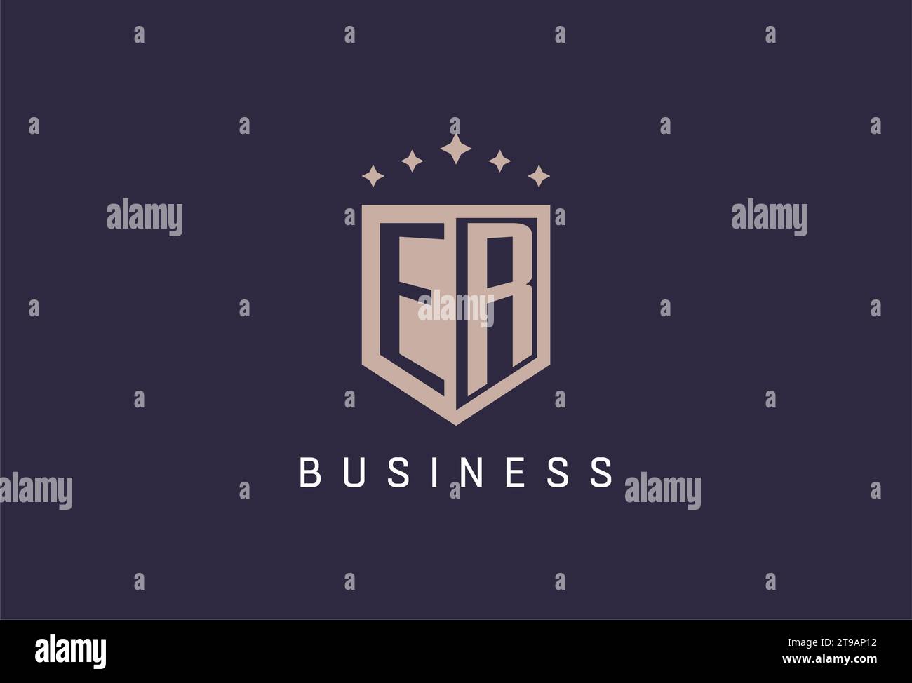 ER initial shield logo icon geometric style design inspiration Stock ...