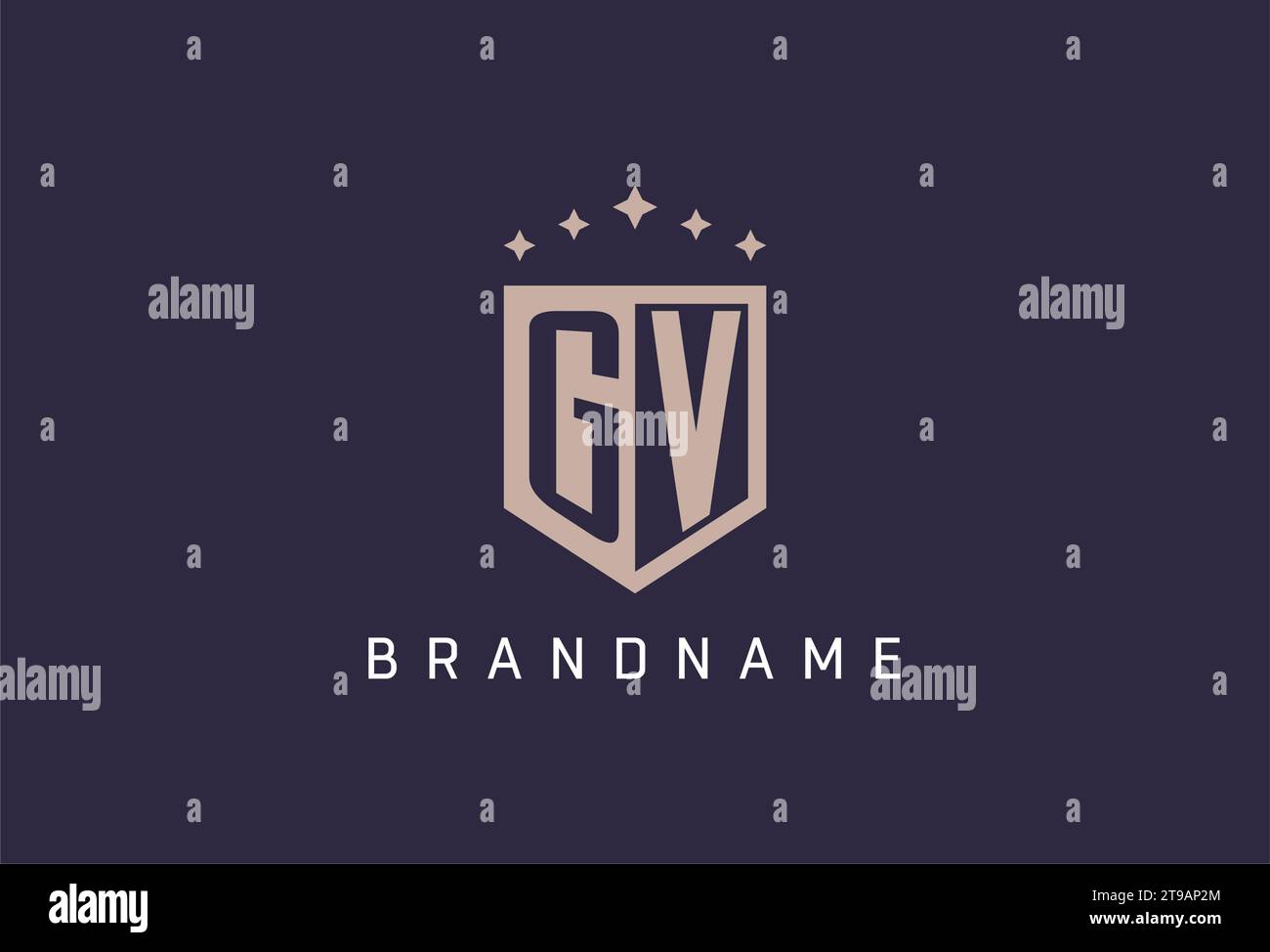 GV initial shield logo icon geometric style design inspiration Stock ...