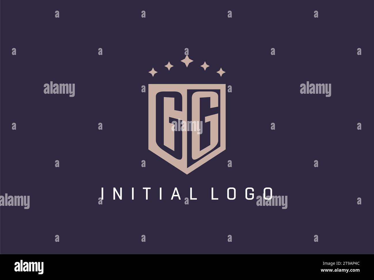 GG initial shield logo icon geometric style design inspiration Stock ...