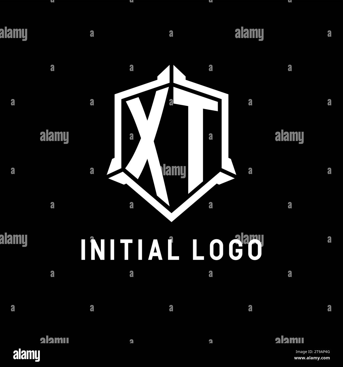 XT logo initial with shield shape design style vector graphic Stock Vector Image & Art - Alamy
