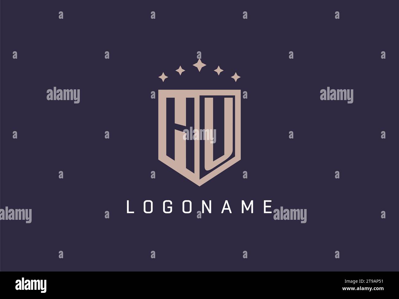 HU initial shield logo icon geometric style design inspiration Stock ...