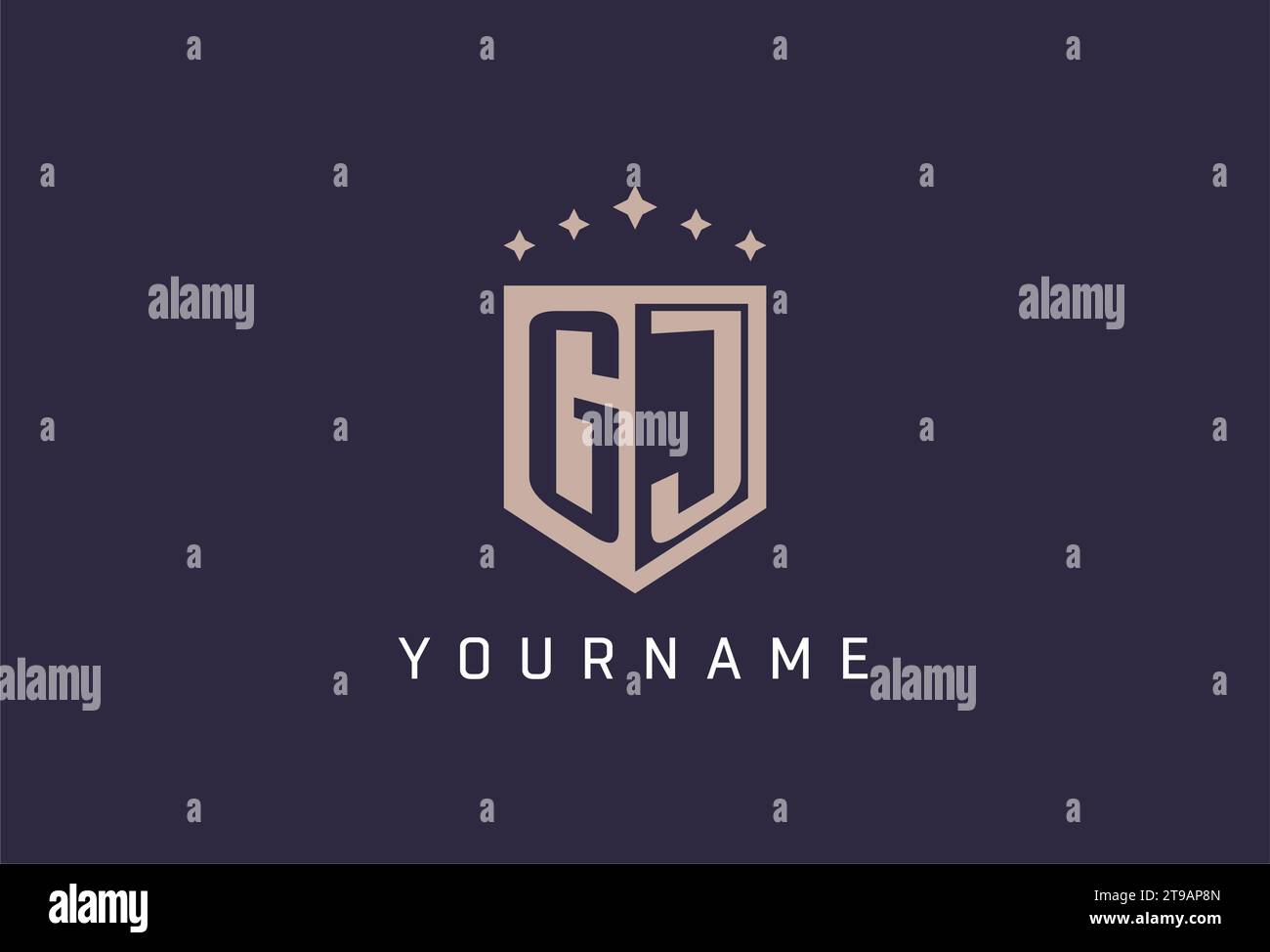 GJ initial shield logo icon geometric style design inspiration Stock ...