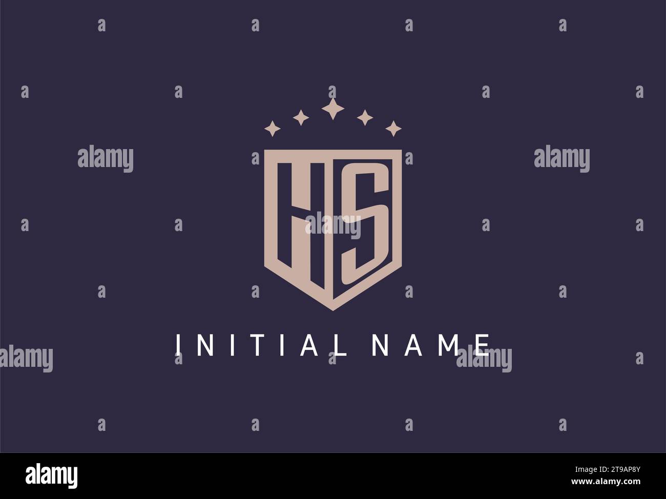 HS initial shield logo icon geometric style design inspiration Stock ...