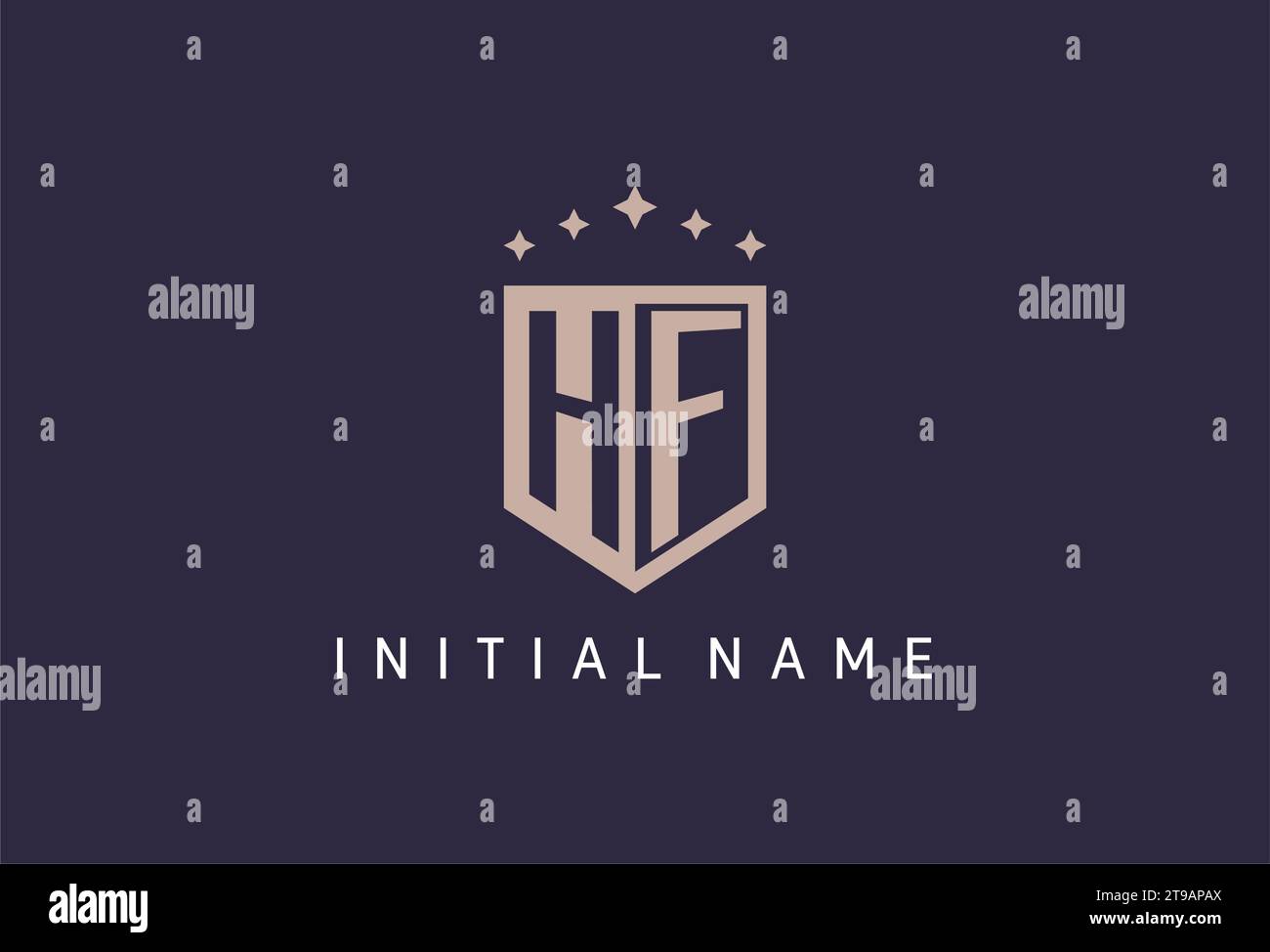 HF initial shield logo icon geometric style design inspiration Stock ...