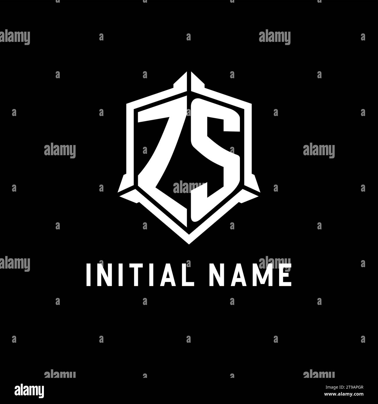 ZS logo initial with shield shape design style vector graphic Stock Vector Image & Art - Alamy