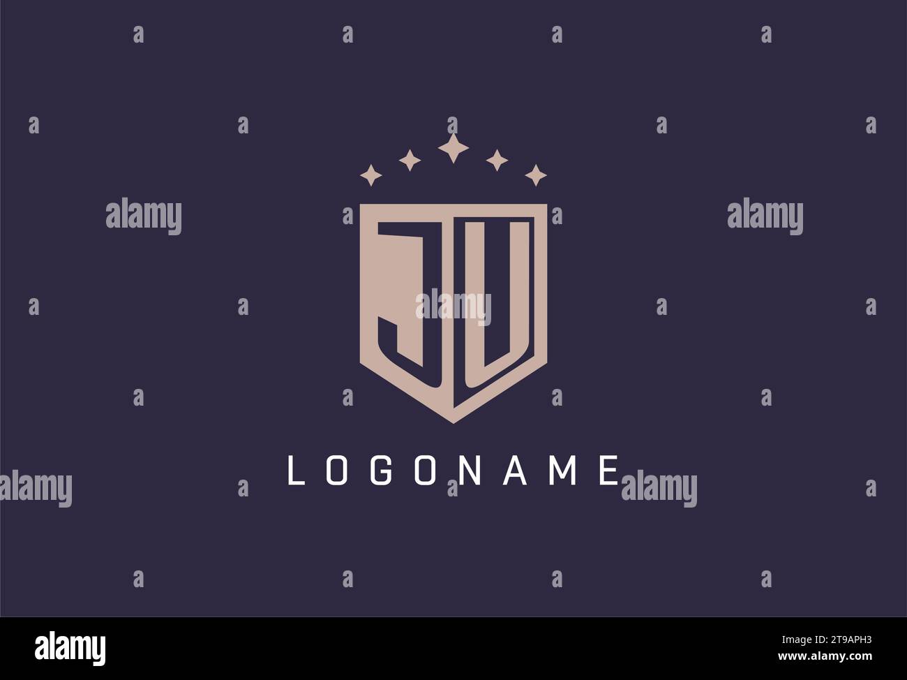 JU initial shield logo icon geometric style design inspiration Stock ...