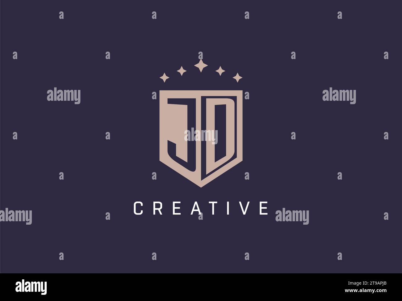 JD initial shield logo icon geometric style design inspiration Stock ...