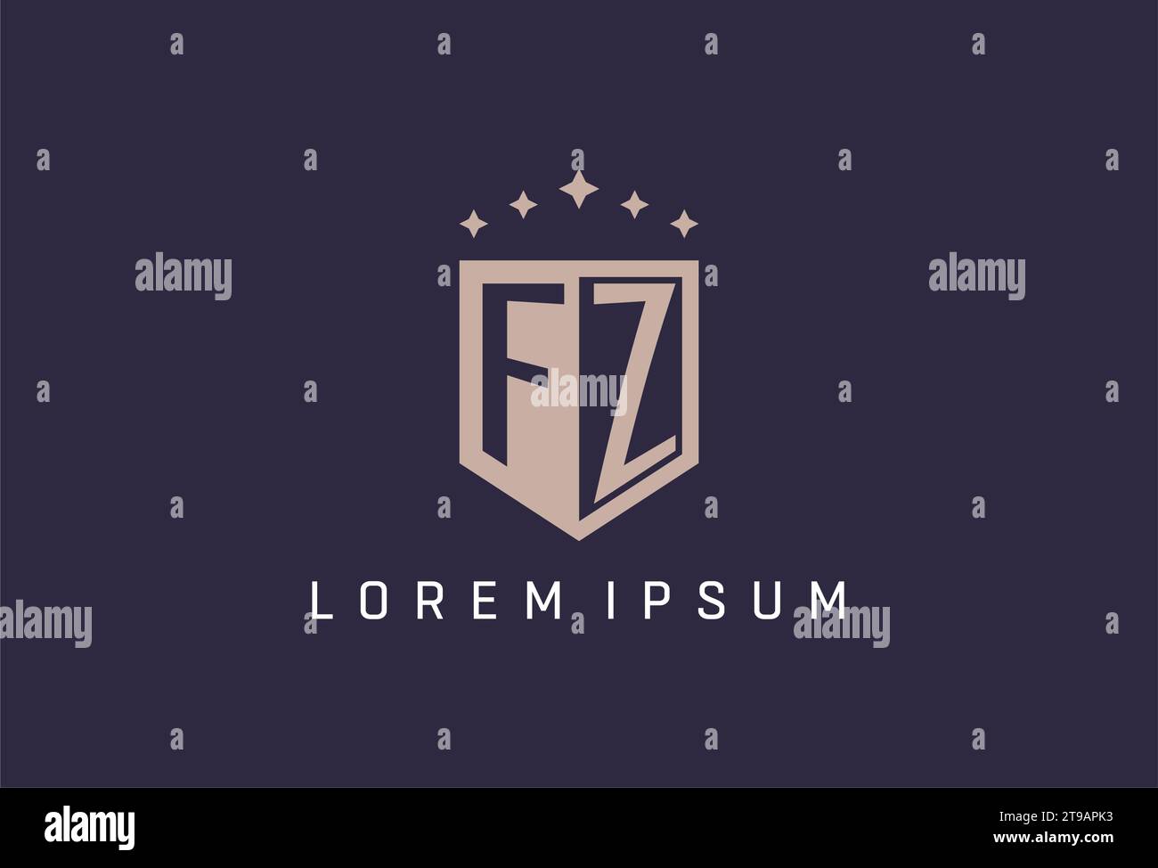 FZ initial shield logo icon geometric style design inspiration Stock Vector Image & Art - Alamy