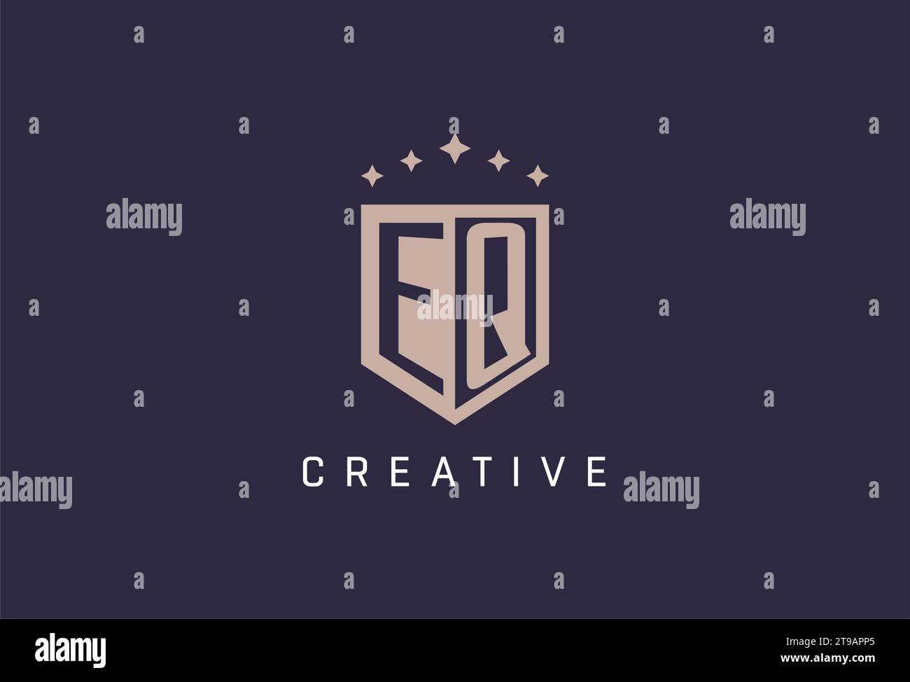 EQ initial shield logo icon geometric style design inspiration Stock ... EQ initial shield logo icon geometric style design inspiration Stock ...