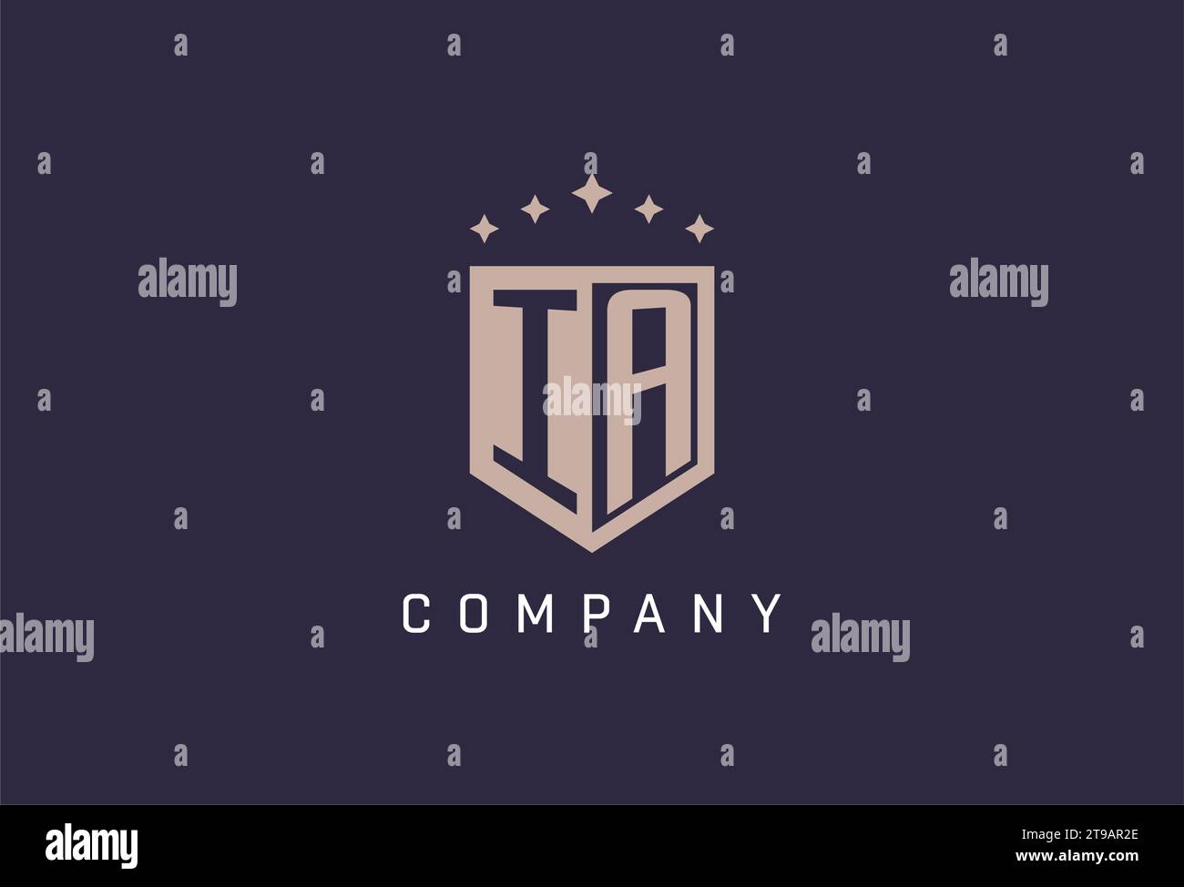 IA initial shield logo icon geometric style design inspiration Stock ...