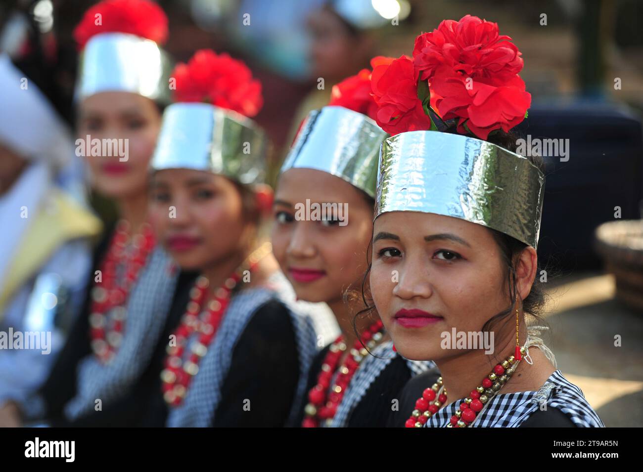Sylhet, Bangladesh. 23rd November 2023. The Khasi Tribe dressed in ...