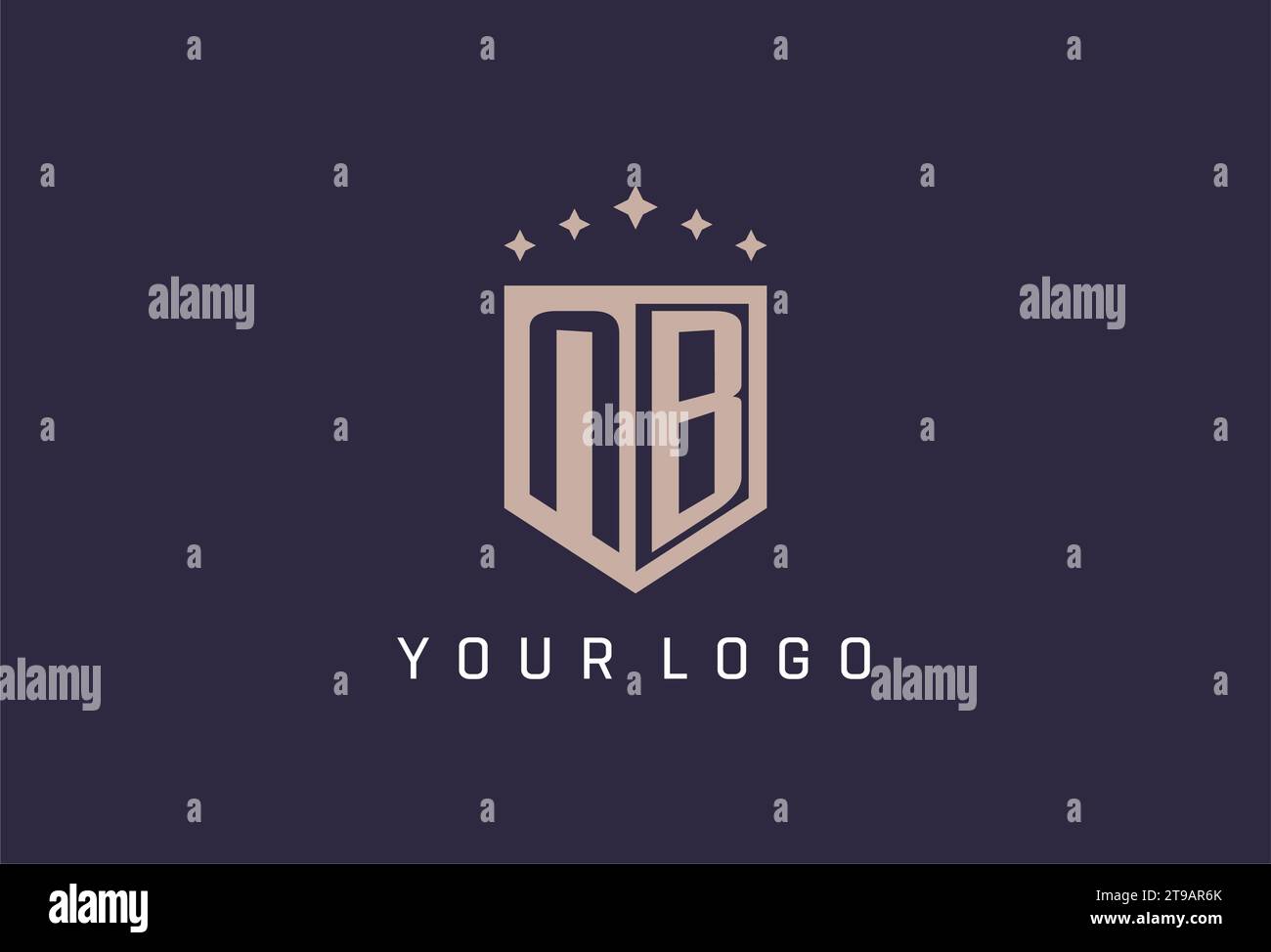 NB initial shield logo icon geometric style design inspiration Stock ...