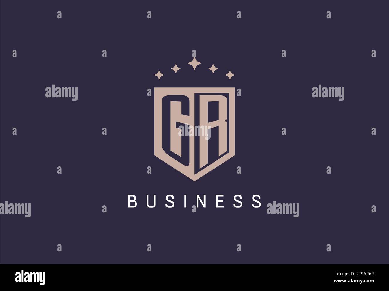 GR initial shield logo icon geometric style design inspiration Stock ...