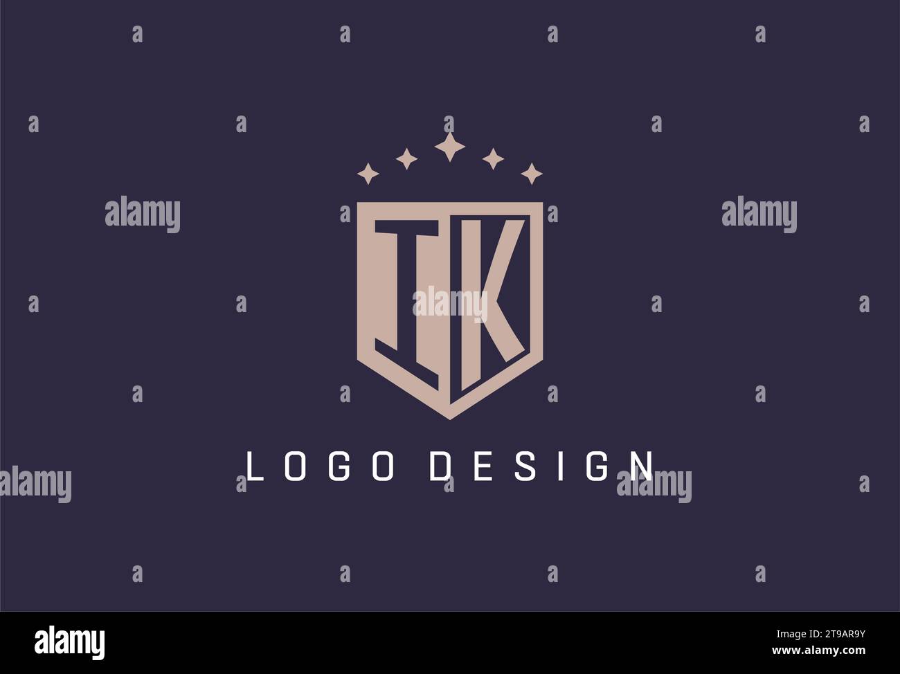 IK initial shield logo icon geometric style design inspiration Stock ...