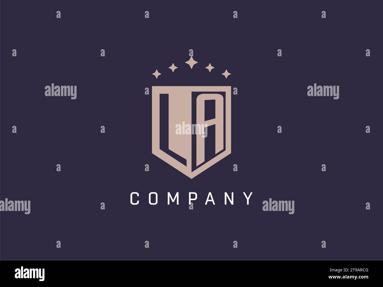 LA initial shield logo icon geometric style design inspiration Stock ...
