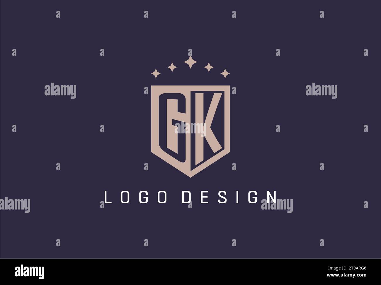 GK initial shield logo icon geometric style design inspiration Stock ...
