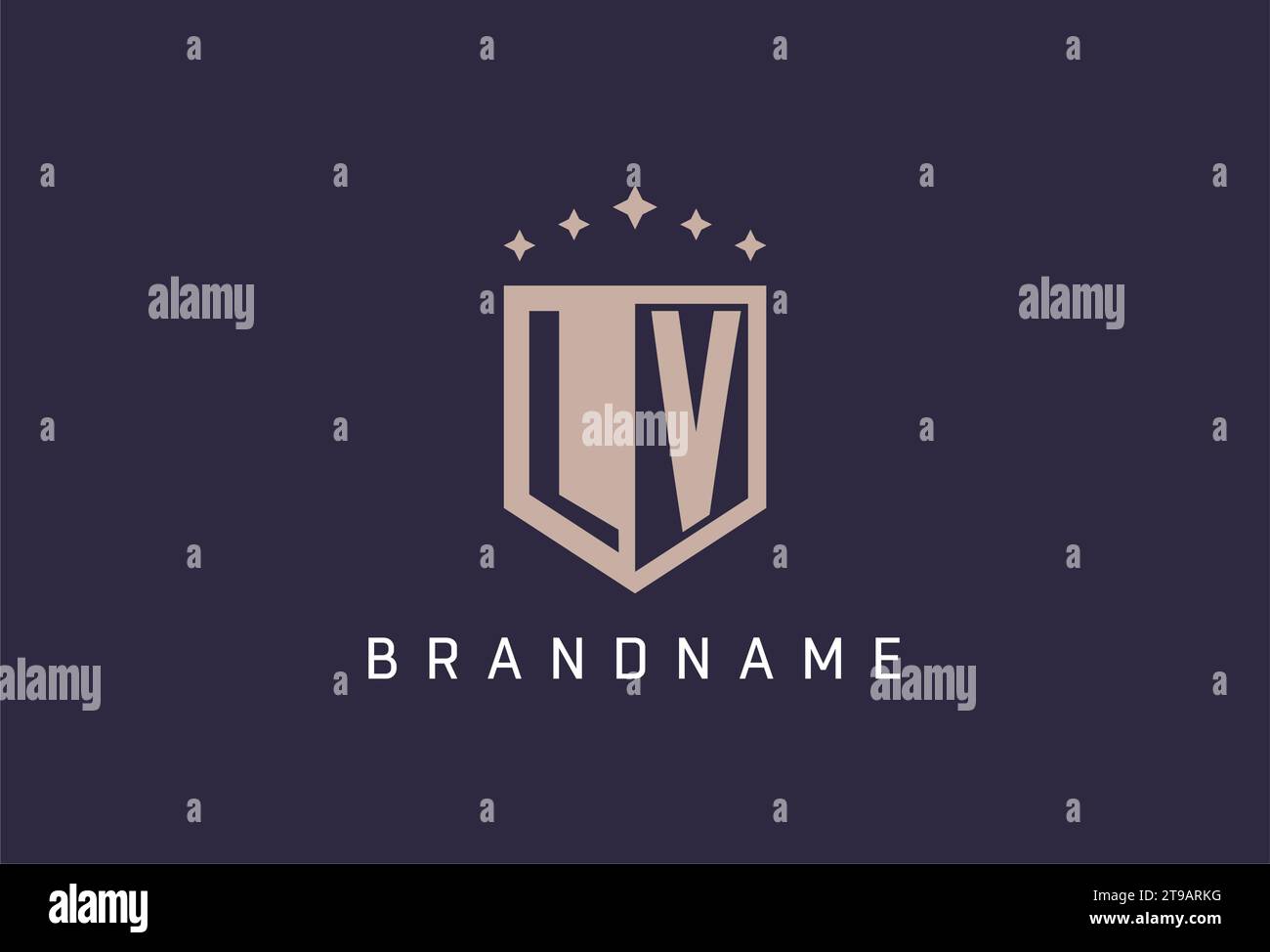 LV initial shield logo icon geometric style design inspiration Stock ...