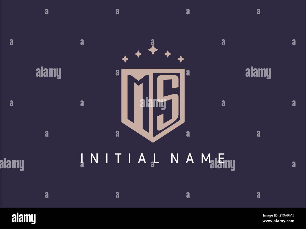 MS initial shield logo icon geometric style design inspiration Stock ...