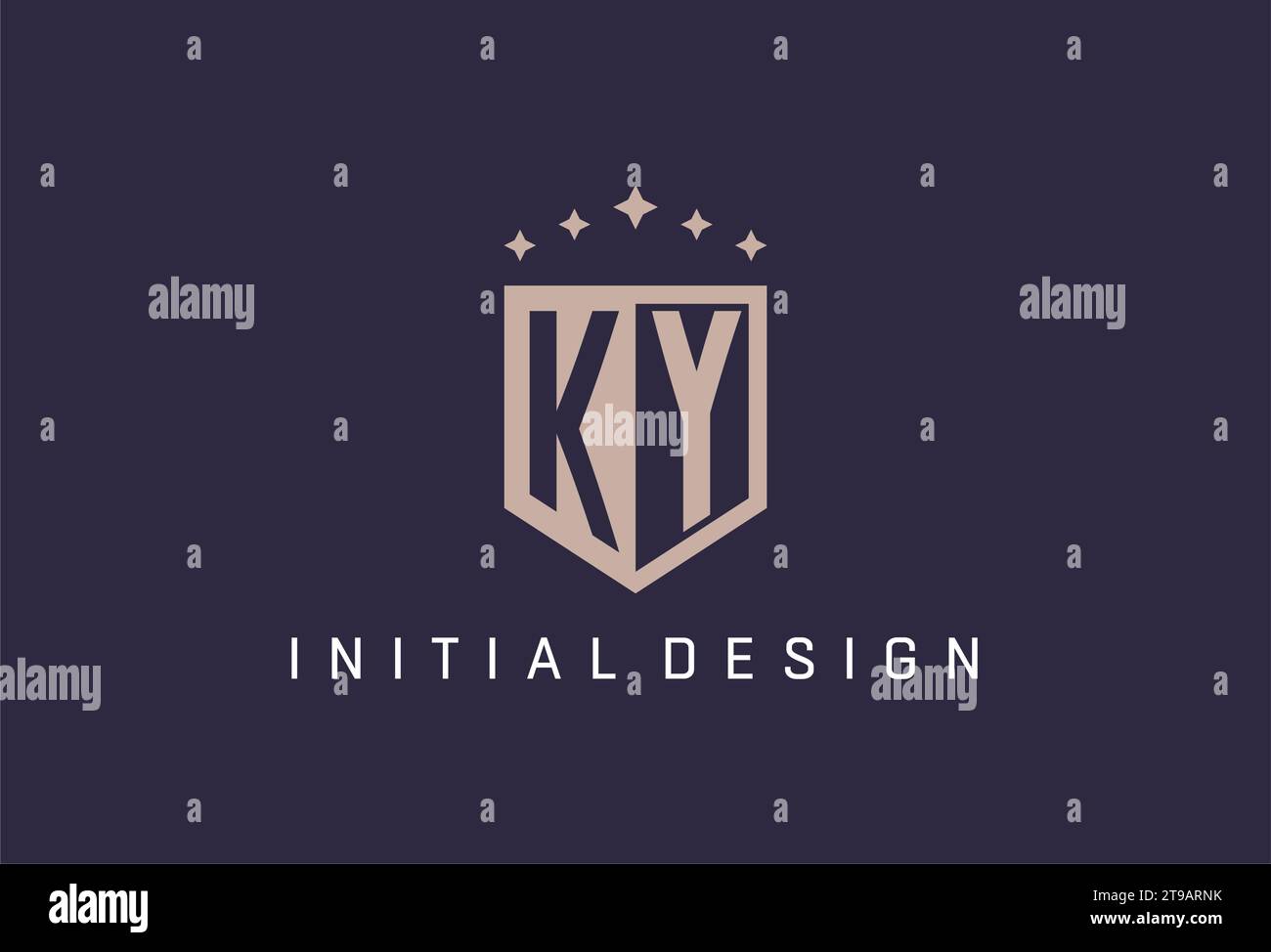 KY initial shield logo icon geometric style design inspiration Stock ...