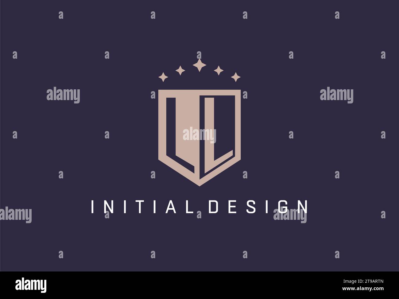 LL initial shield logo icon geometric style design inspiration Stock ...