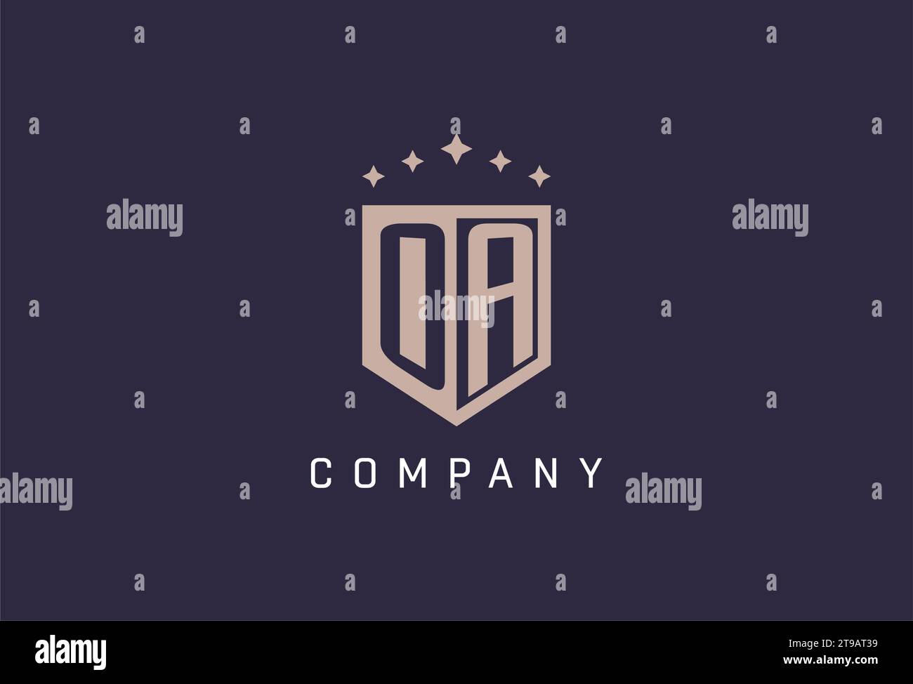 OA initial shield logo icon geometric style design inspiration Stock ...