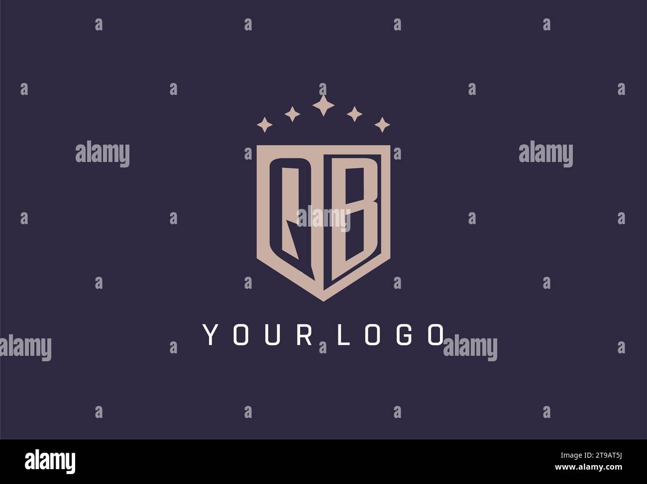 QB initial shield logo icon geometric style design inspiration Stock ...