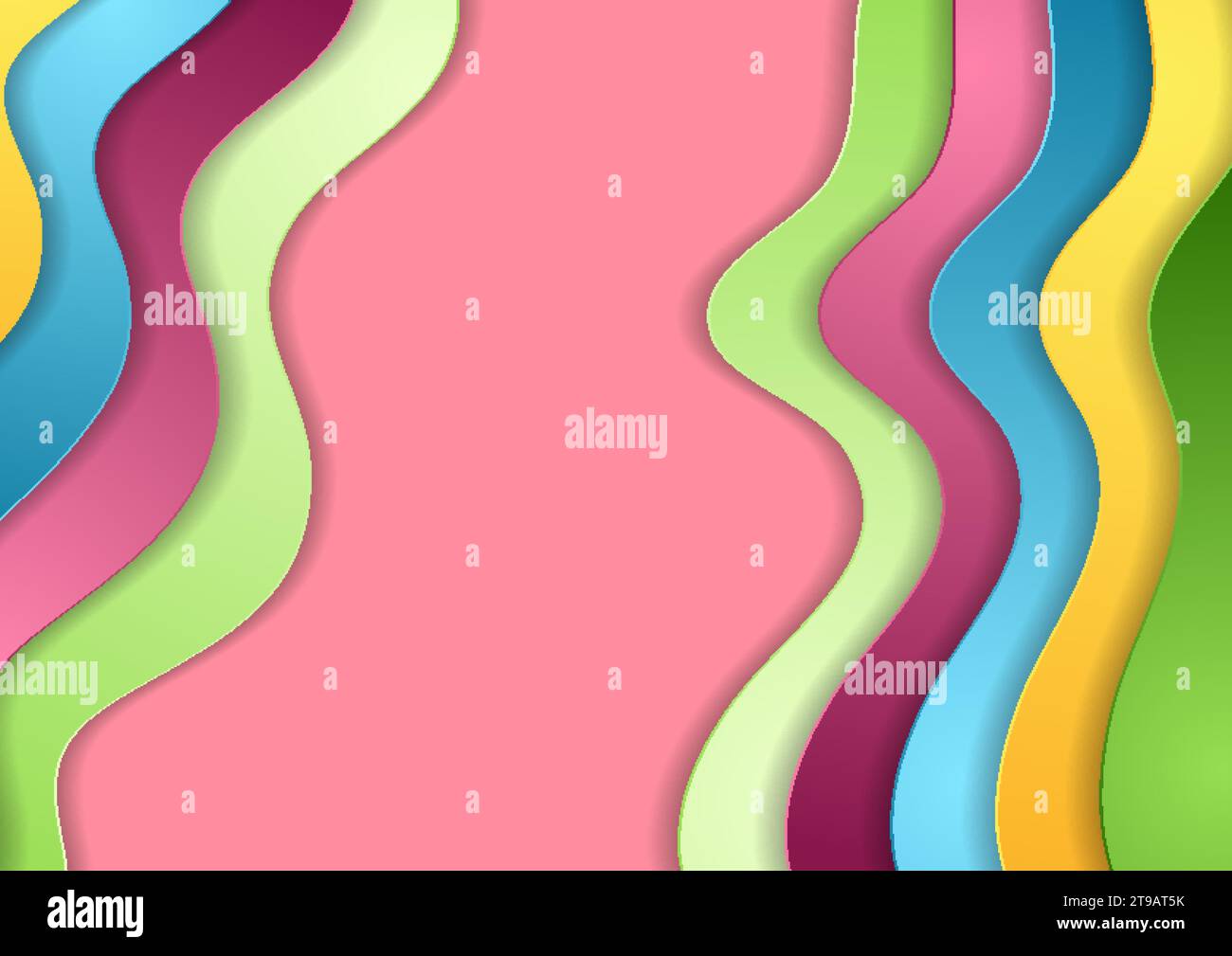 Colorful corporate paper waves abstract background. Vector design Stock ...