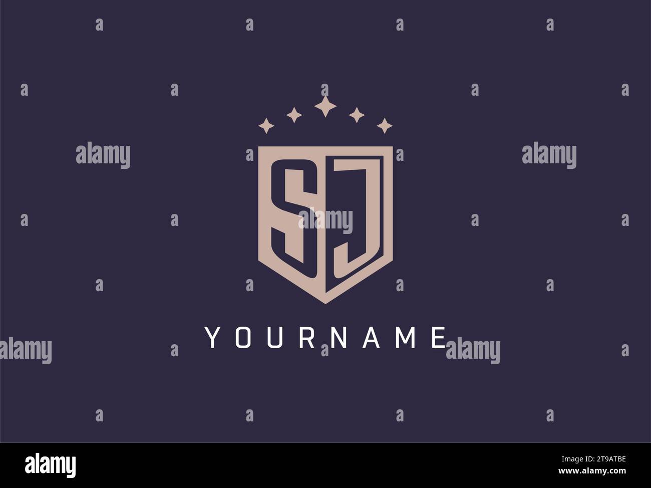 SJ initial shield logo icon geometric style design inspiration Stock ...