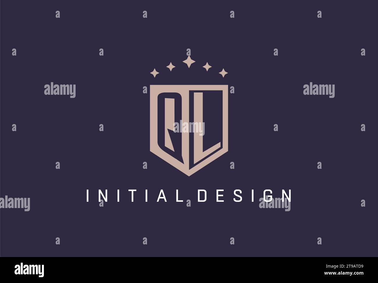 QL initial shield logo icon geometric style design inspiration Stock ...