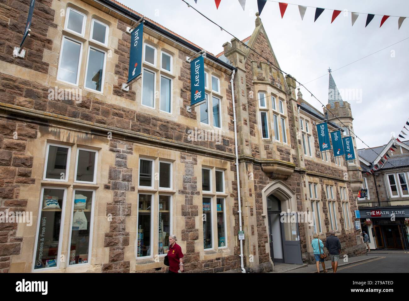 St Ives Cornwall England, library and visitor information centre in ...