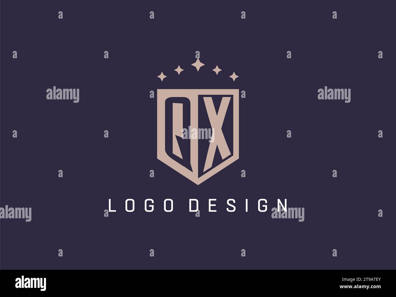 QX initial shield logo icon geometric style design inspiration Stock ...