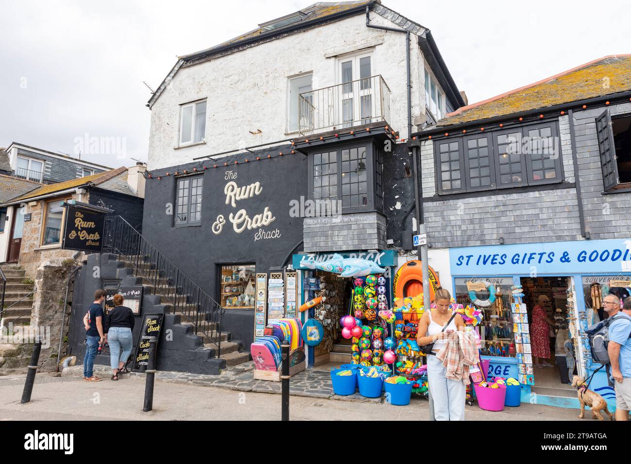 St Ives Cornwall seafood restaurant the Rum and Crab Shack on wharf ...