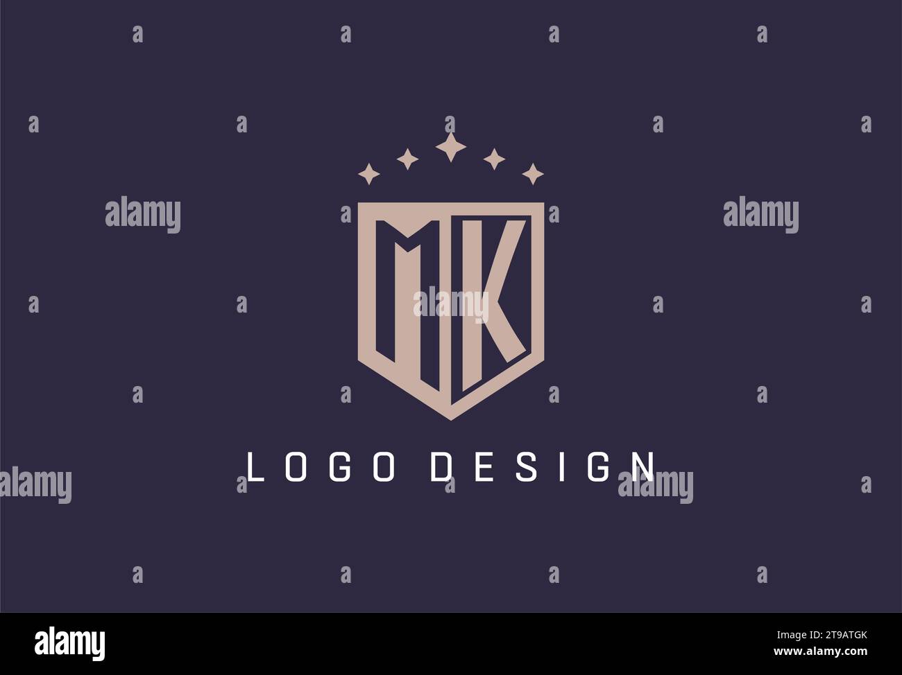 MK initial shield logo icon geometric style design inspiration Stock ...