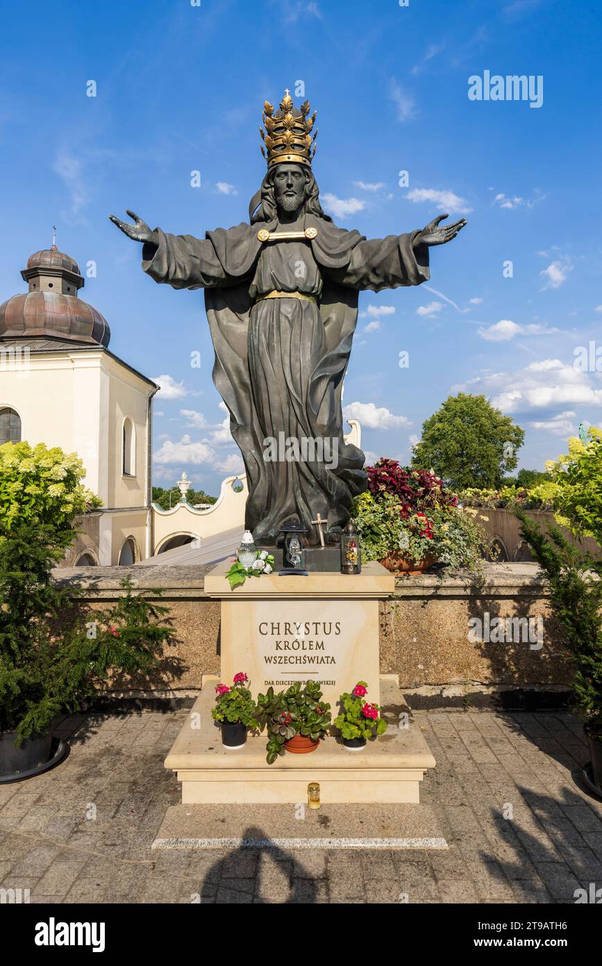 Czestochowa, Poland - July 19, 2023: Black Christ statue with thriple ...