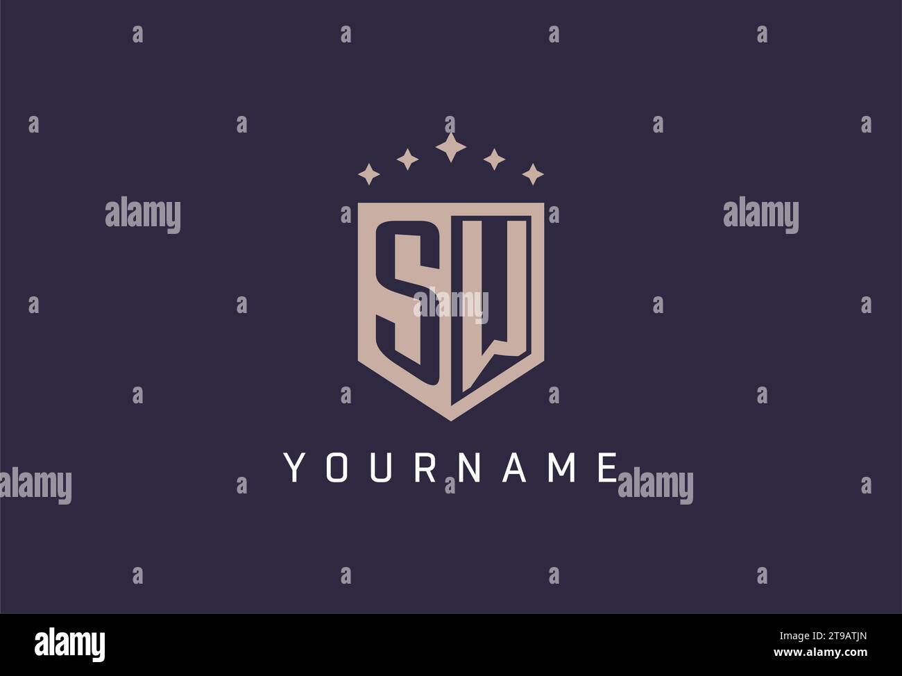 SW initial shield logo icon geometric style design inspiration Stock ...