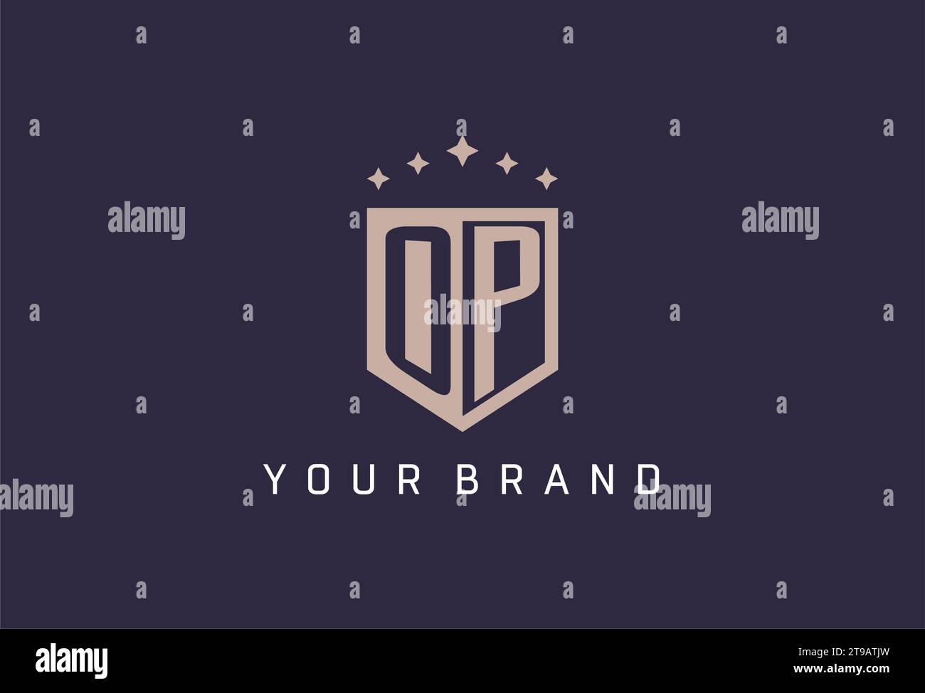 OP initial shield logo icon geometric style design inspiration Stock ...