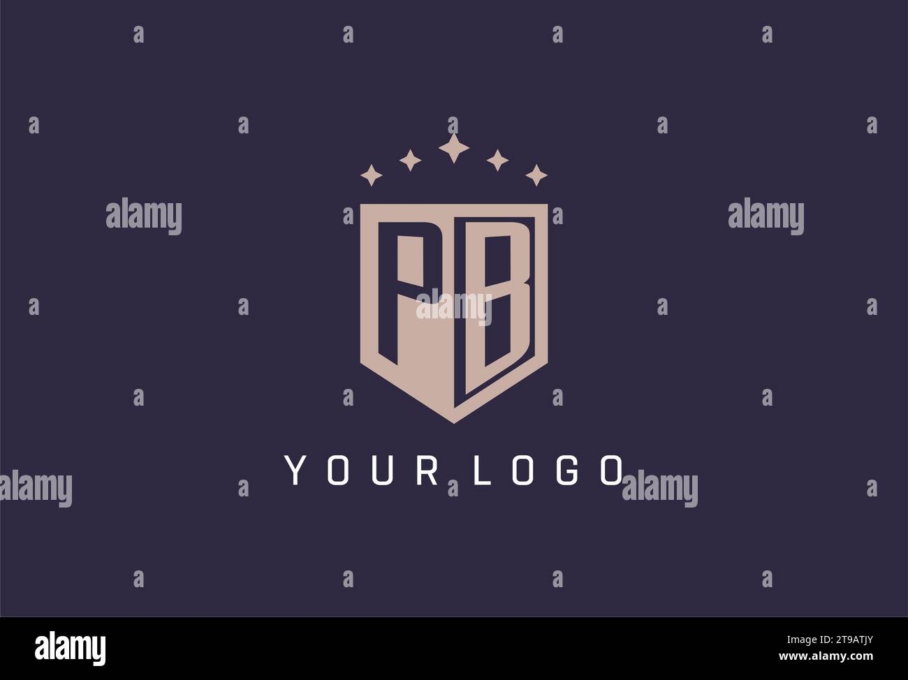PB initial shield logo icon geometric style design inspiration Stock ...