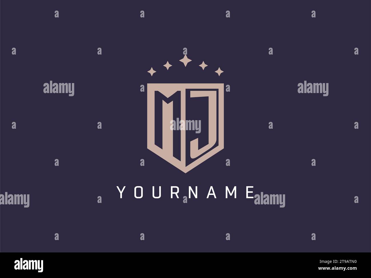 MJ initial shield logo icon geometric style design inspiration Stock ...
