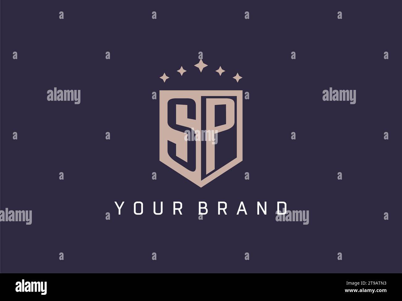 SP initial shield logo icon geometric style design inspiration Stock ...